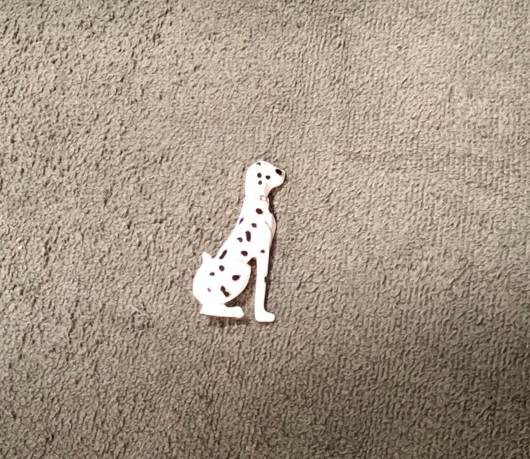 Vintage 1970s Enamel Dalmatian Pin - Etsy