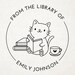 Cat Custom Book Embosser, Library Stamp Book Stamp, Self Inking, From ...