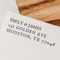 Family Address Stamp | Wood Stamp | Self Ink Stamp | Return Address ...