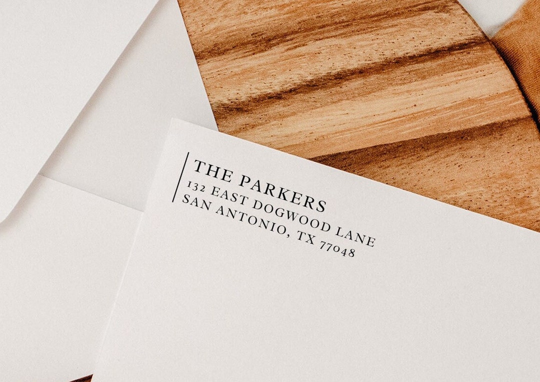 Modern Return Address Stamp | Wedding Stamp | Save the Date | Self Ink ...