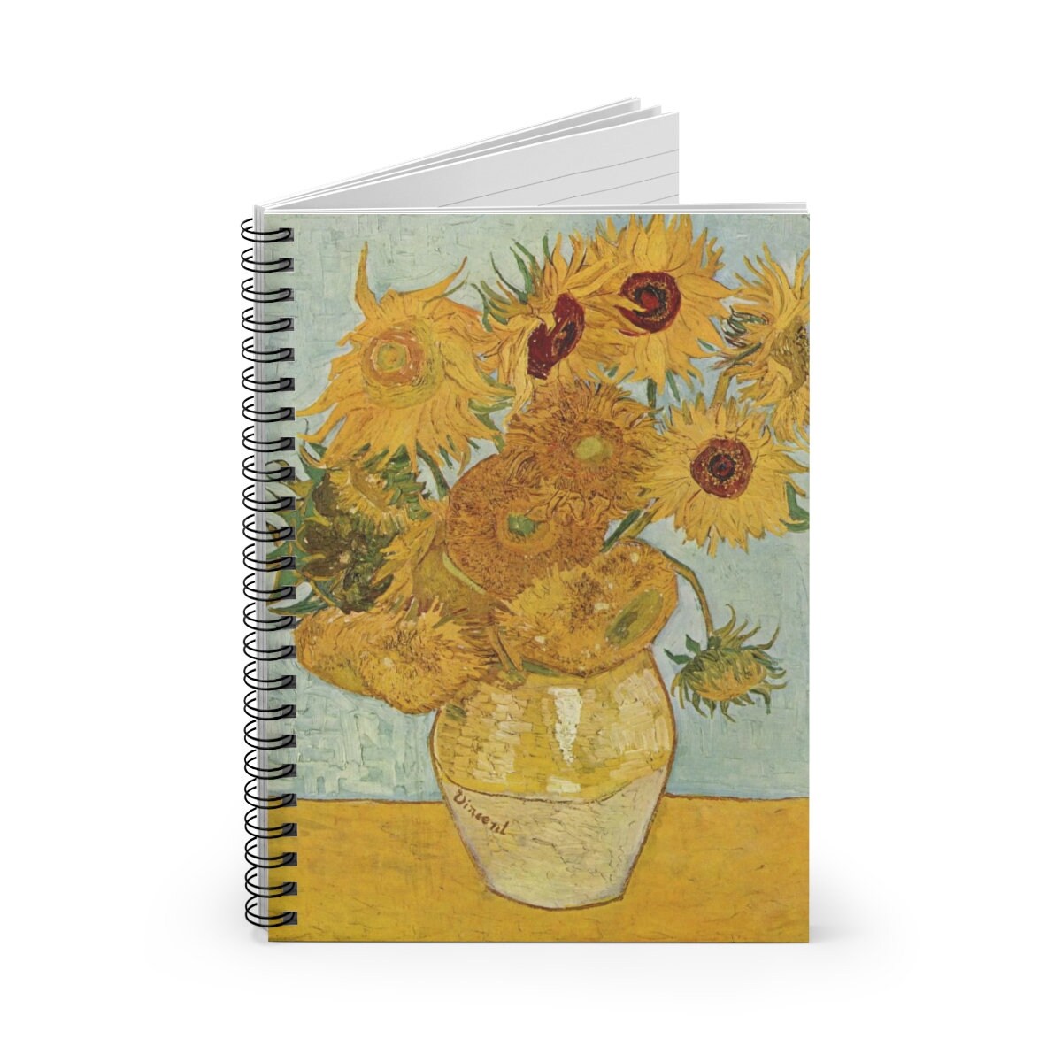 Art Spiral Notebook, Van Gogh Notebook, Sunflowers Journal, Vincent Van ...