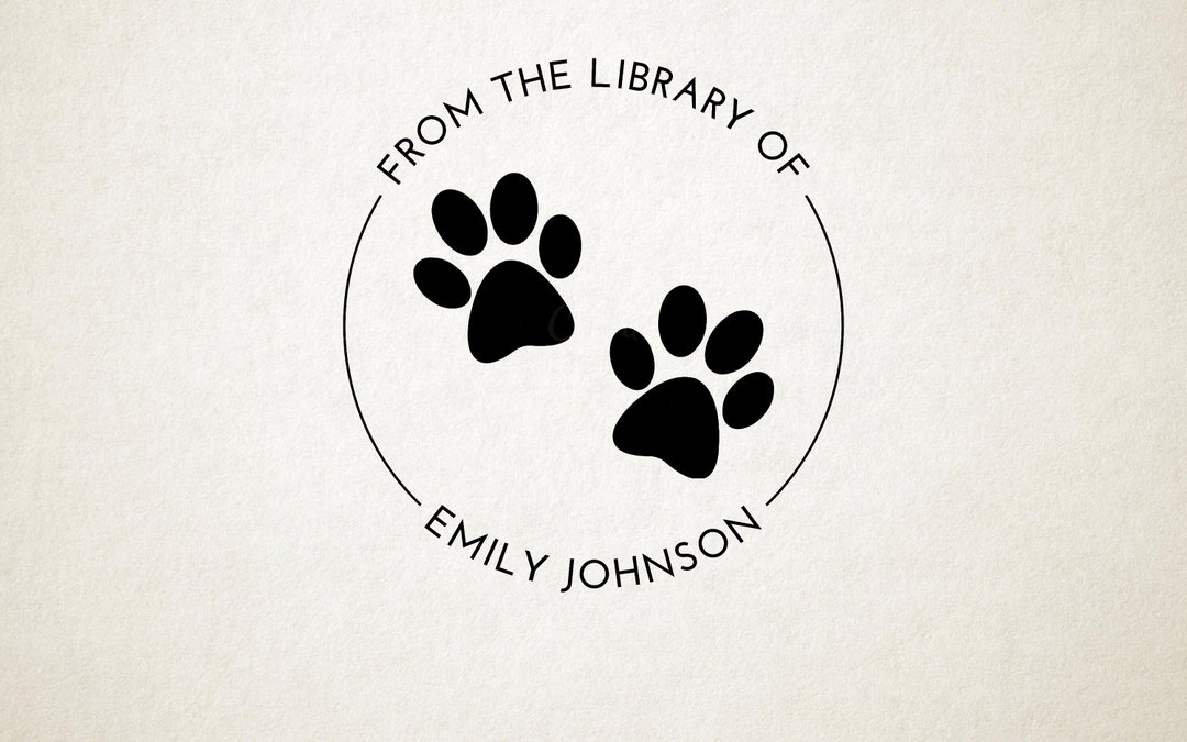 Cat Dog Pet Custom Book Embosser Library Stamp Book Stamp Self Inking ...