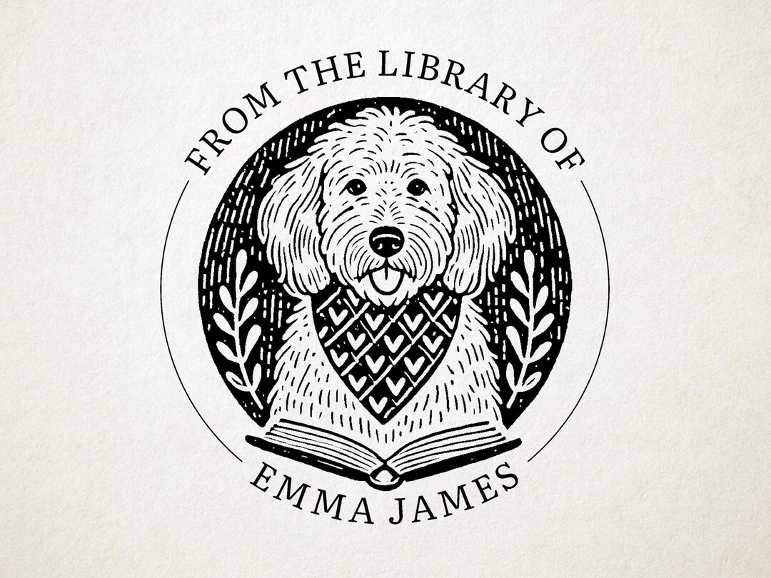 Doodle Poodle Custom Personalized Dog Book Lover Gift for Reader Custom ...