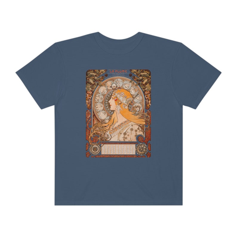 Comfort Colors Alphonse Mucha Zodiaque La Plume Shirt Art Nouveau ...