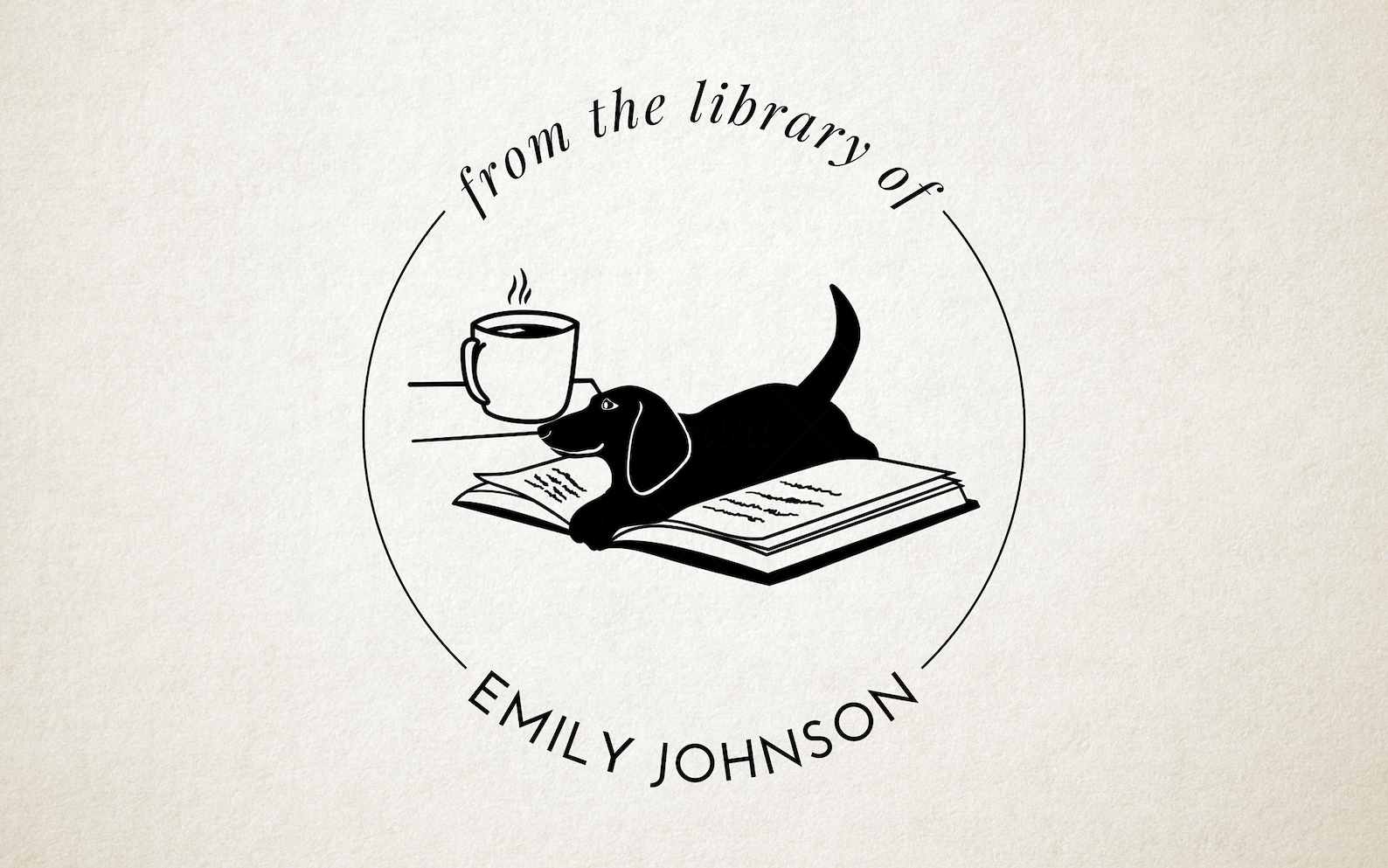 Dog Custom Book Embosser, Library Stamp, Book Stamp, Self Inking, From ...