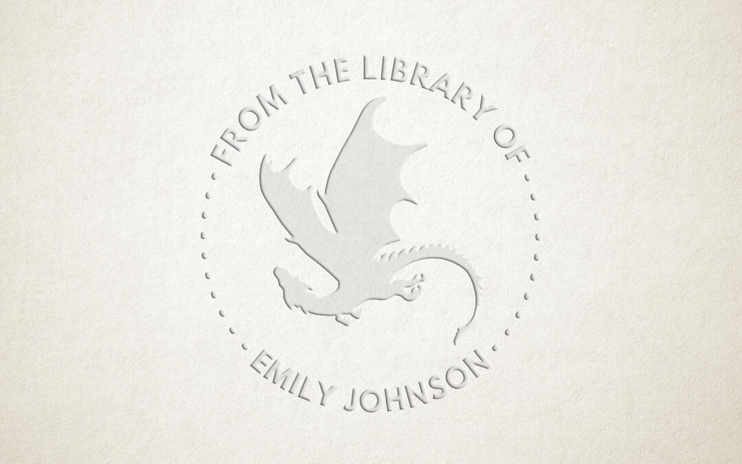 Dragon Custom Book Embosser, Library Stamp, Book Stamp, Self Inking ...