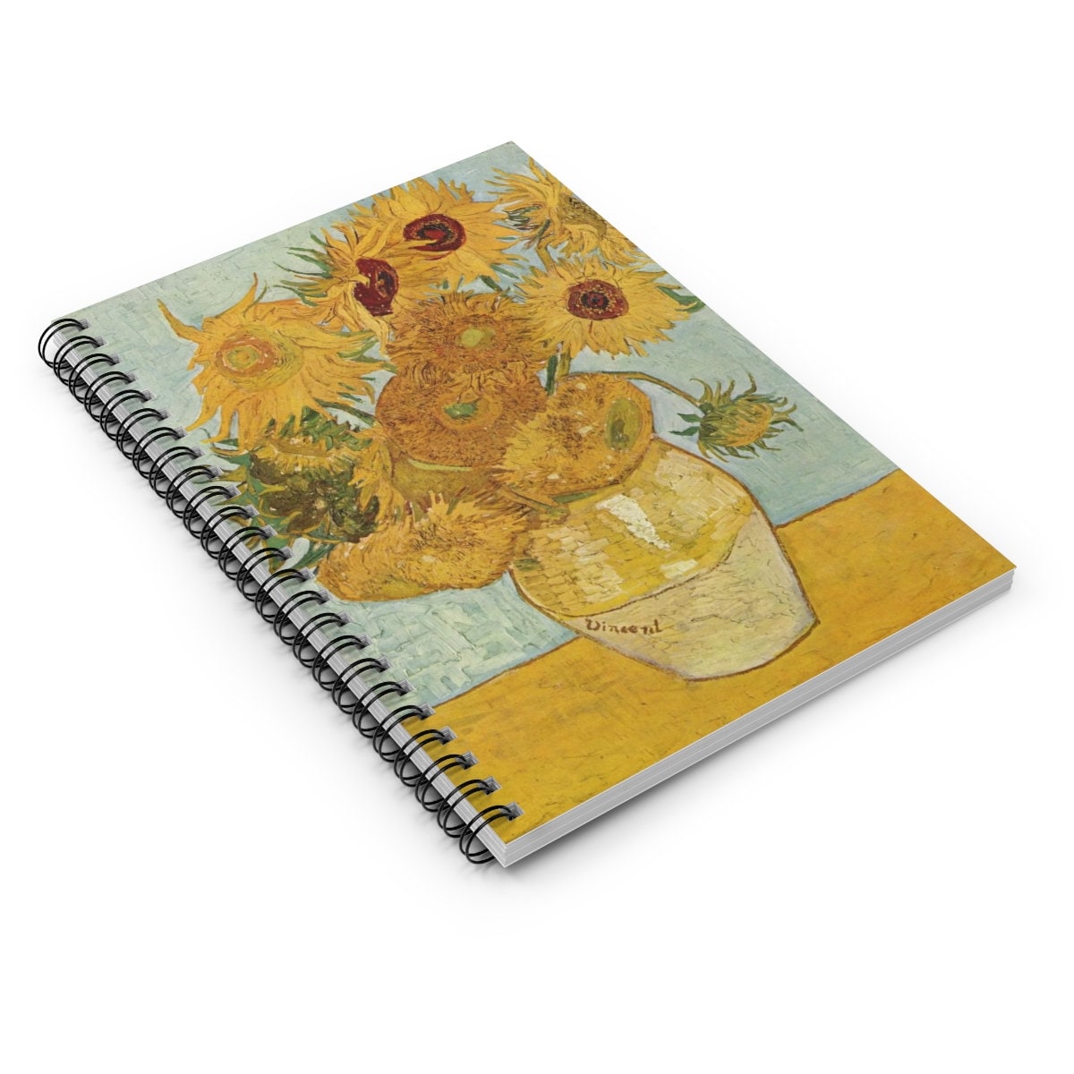 Art Spiral Notebook, Van Gogh Notebook, Sunflowers Journal, Vincent Van ...
