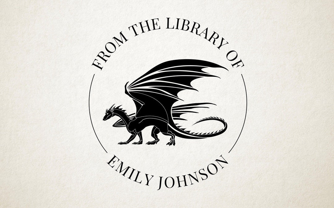 Dragon Custom Book Embosser, Library Stamp, Book Stamp, Self Inking ...