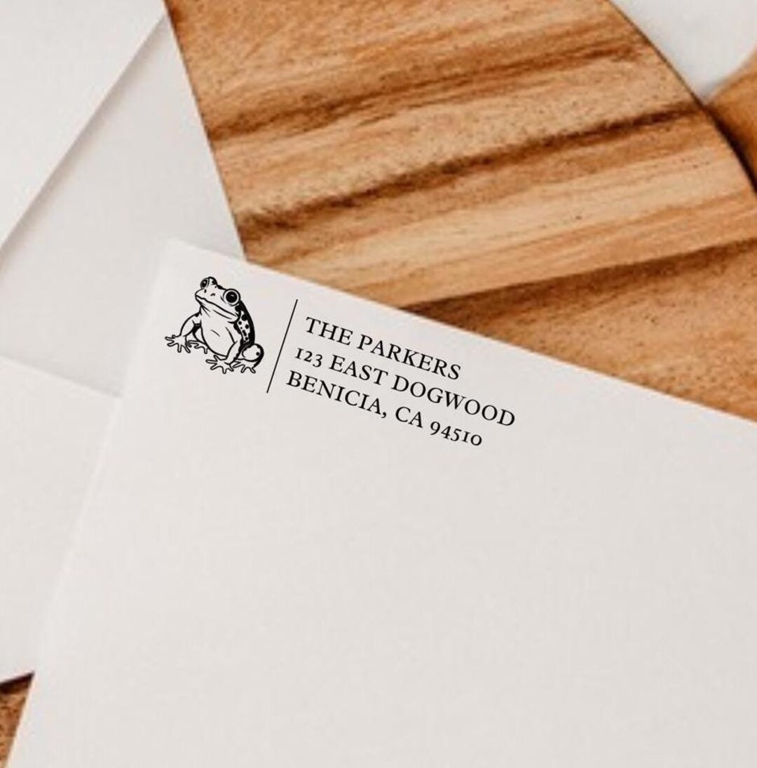 Frog Toad Custom Rubber Address Stamp, Return Address, Wedding Stamp ...