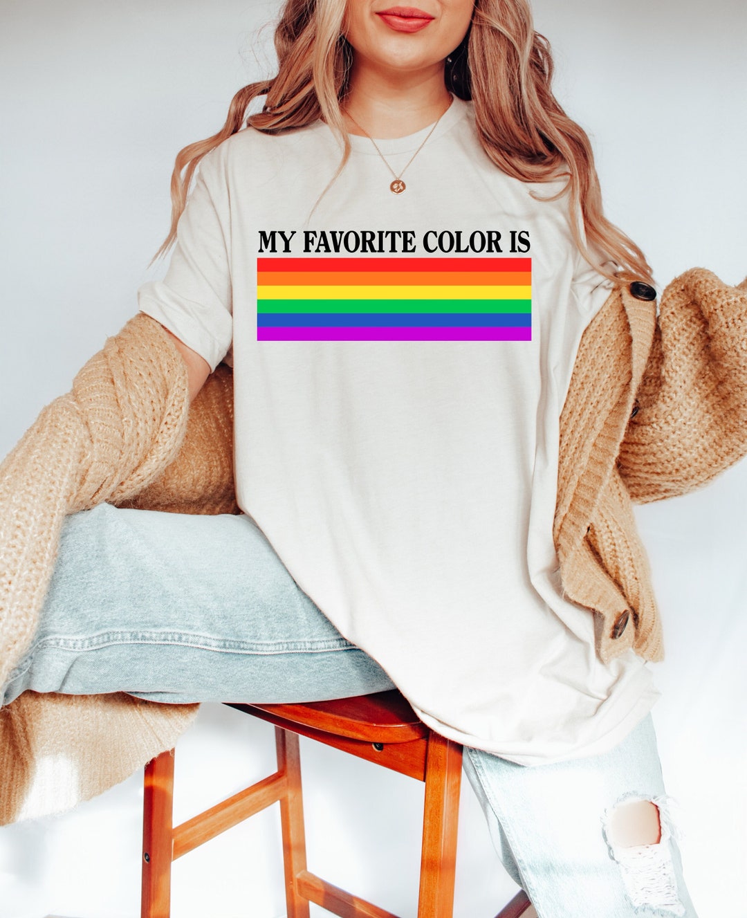 My Favorite Color is Rainbow Flag Shirt Gay Pride Tee, LGBT Pride Gift ...