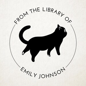 Cat Custom Book Embosser, Library Stamp, Book Stamp, Self Inking, From ...
