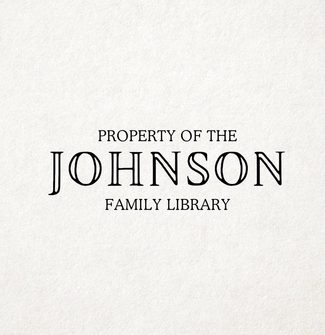 Family Library Stamp Embosser, Custom Book Stamp, Reader Gift Return to ...