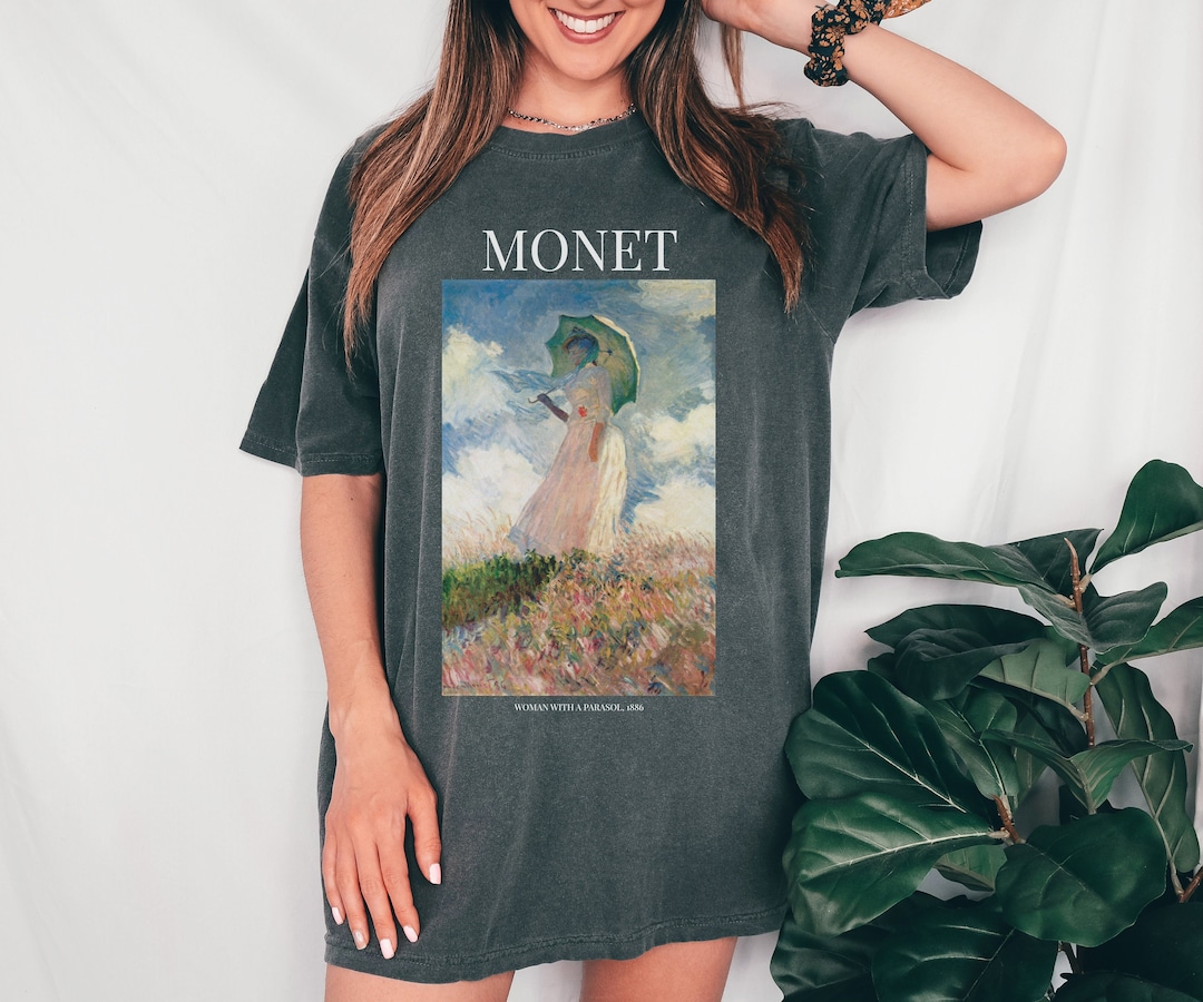 Comfort Colors Monet Impression Portrait Shirt, Light Dark Academia ...