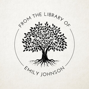 Tree Custom Book Embosser, Library Stamp, Book Stamp, Self Inking, From ...