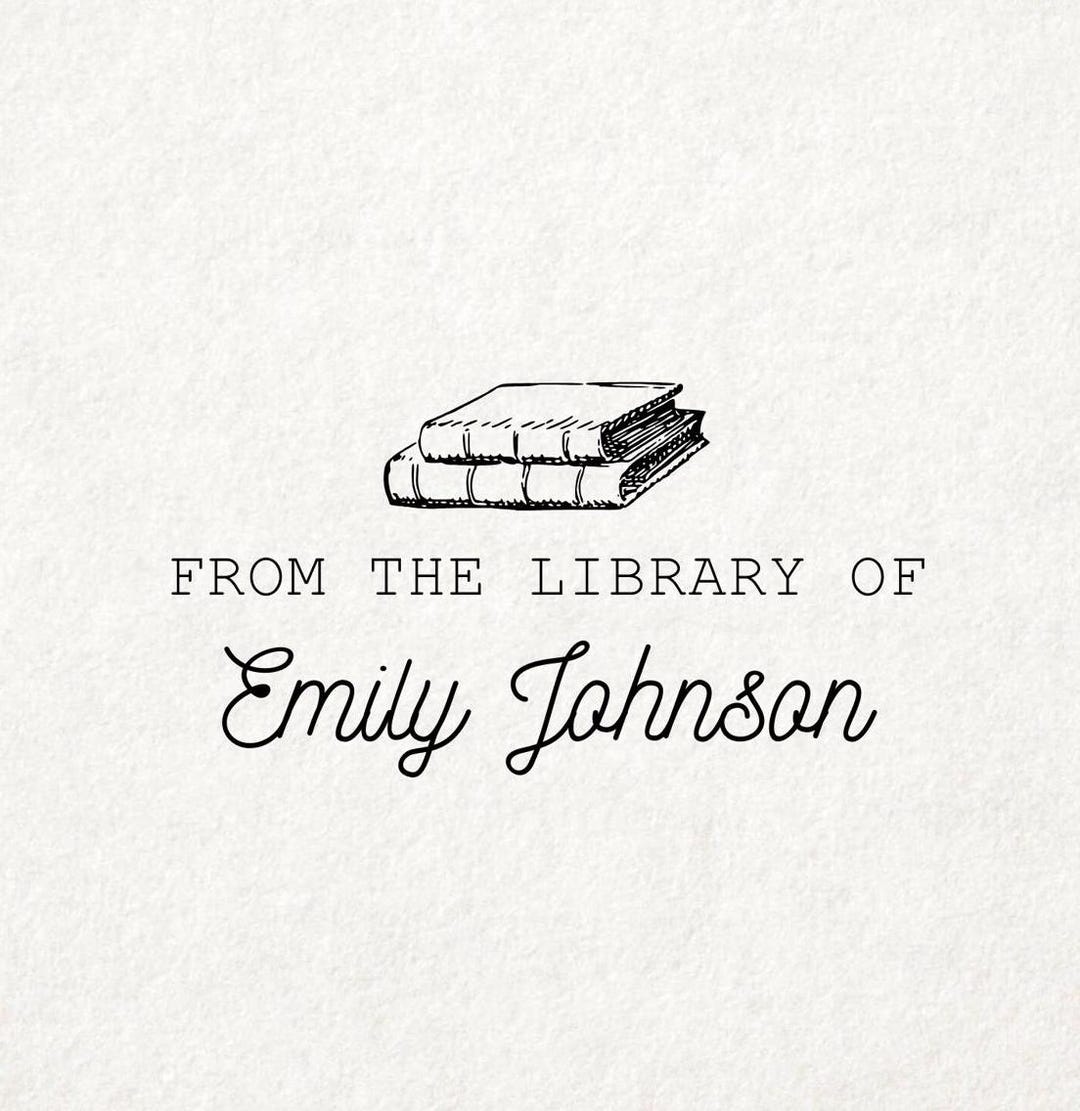 Custom Library Stamp, Personalized Book Stamp, Self Inking Stamp, Gift ...