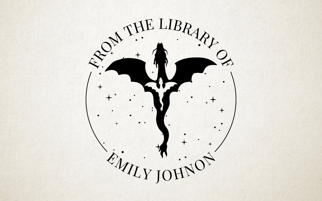 Dragon Custom Book Embosser, Library Stamp, Book Stamp, Self Inking ...