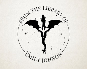Dragon Custom Book Embosser, Library Stamp, Book Stamp, Self Inking ...