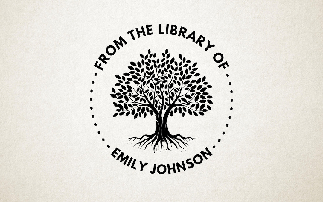 Tree Custom Book Embosser, Library Stamp, Book Stamp, Self Inking, From ...