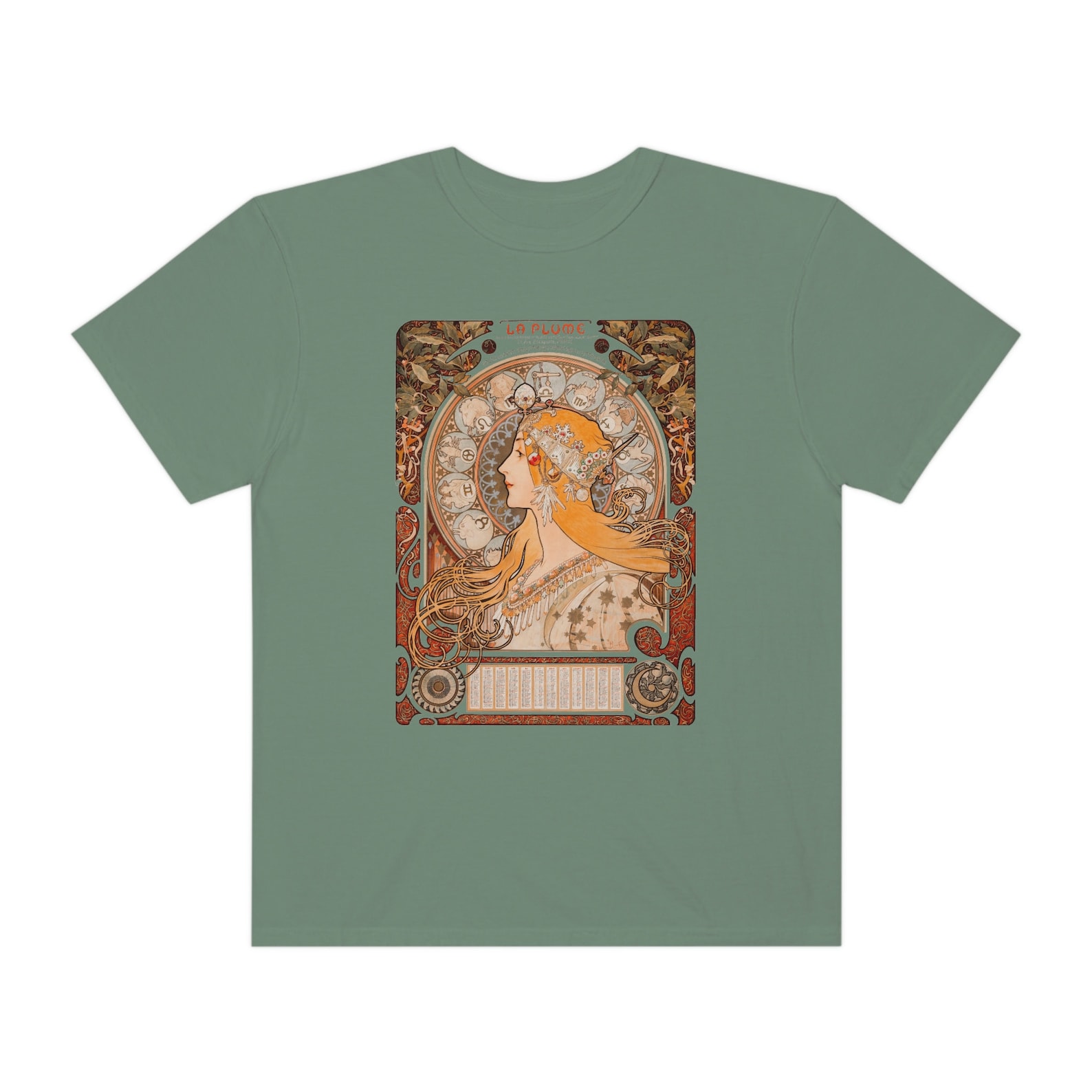 Comfort Colors Alphonse Mucha Zodiaque La Plume Shirt Art Nouveau ...