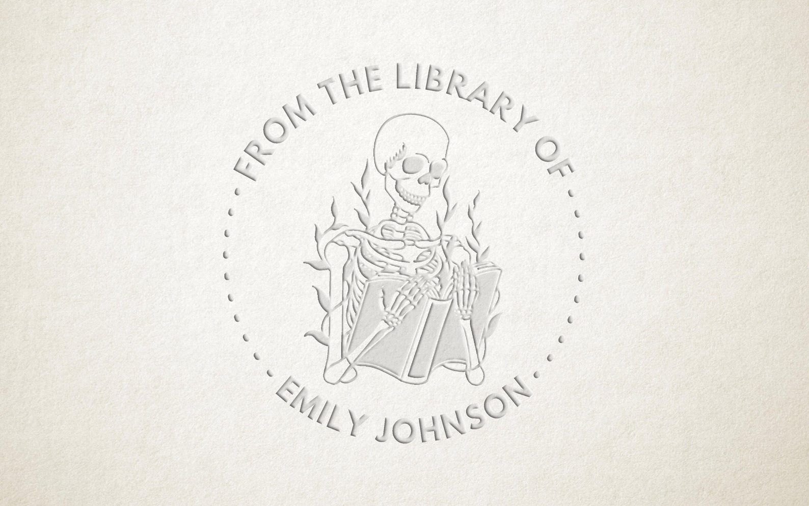 Skull Custom Book Embosser, Library Stamp, Book Stamp, Self Inking ...