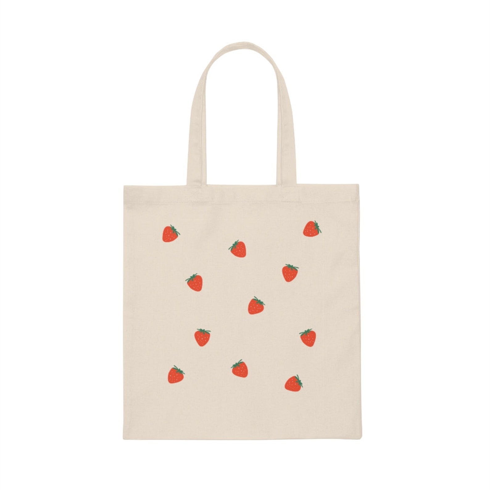 Strawberry Tote Bag Cute Tote Bag Strawberry Bag Plant Tote - Etsy