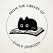 Cat Custom Book Embosser, Library Stamp, Book Stamp, Self Inking, From ...