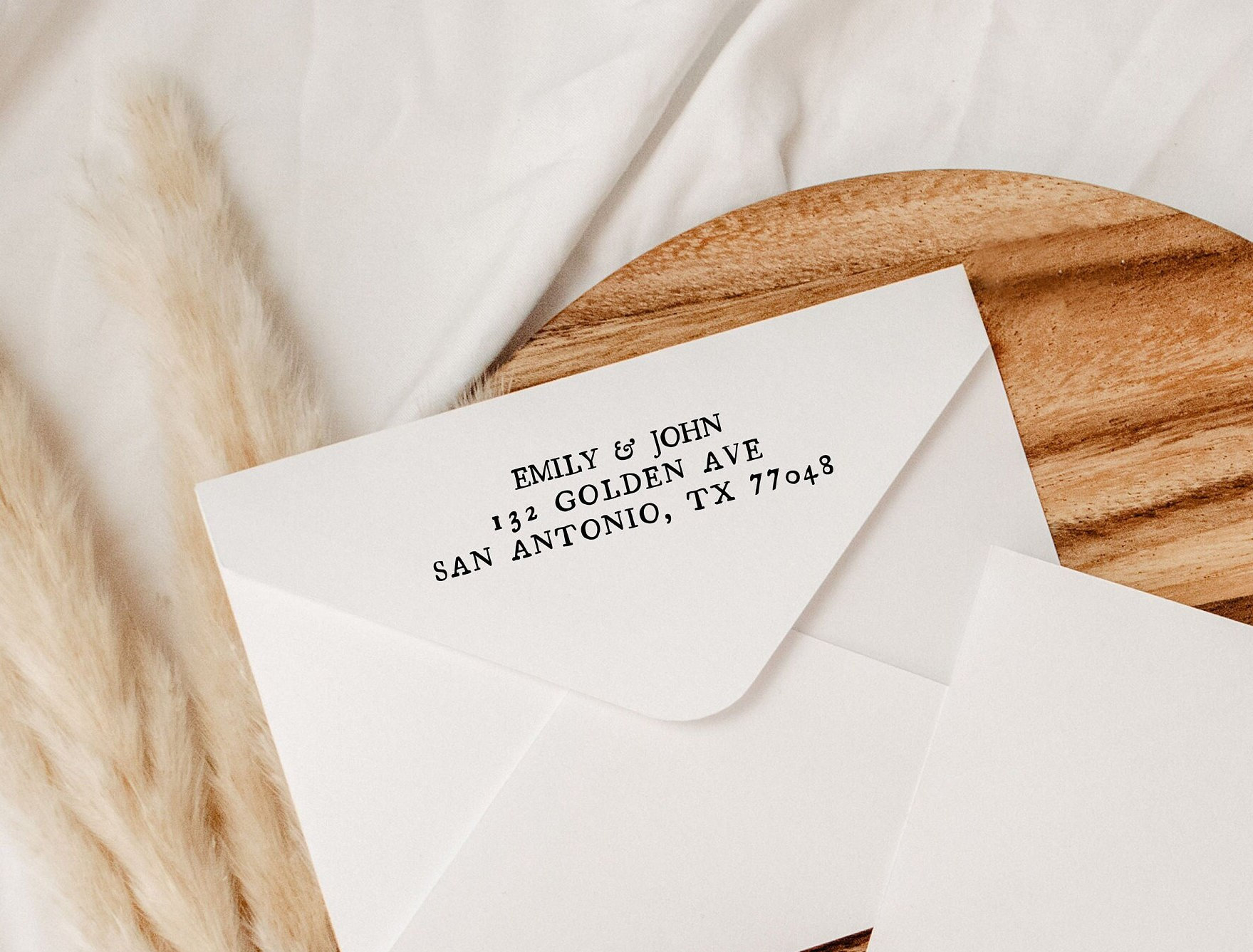 Modern Return Address Stamp | Wedding Stamp | Save the Date | Self Ink ...
