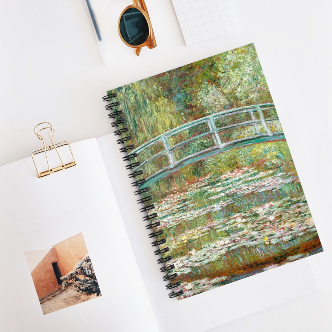Monet Water Lilies Spiral Notebook Impressionist Journal Famous Artists ...