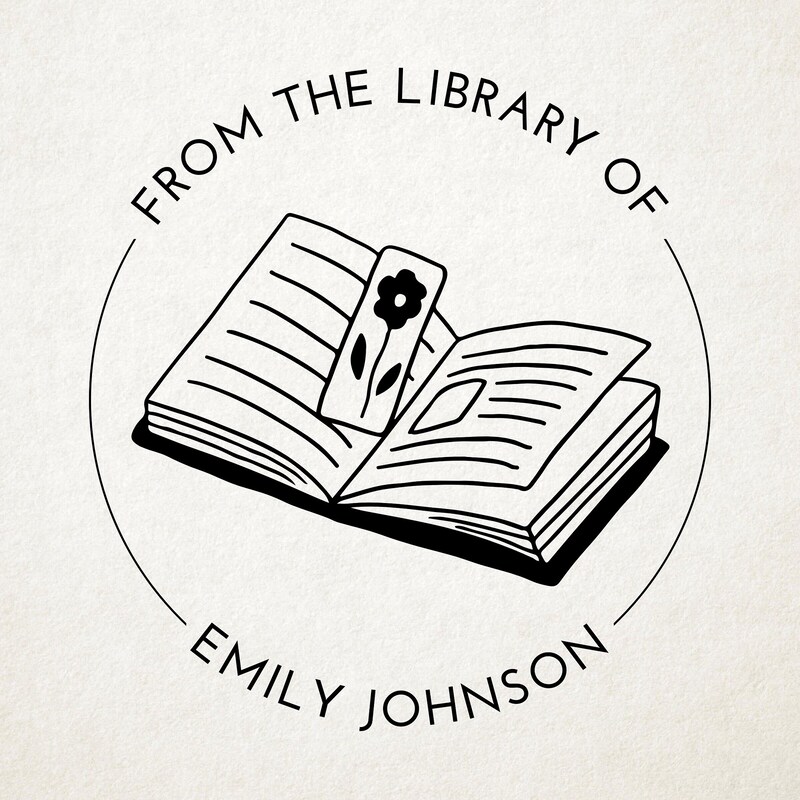 Library Stamp - Etsy