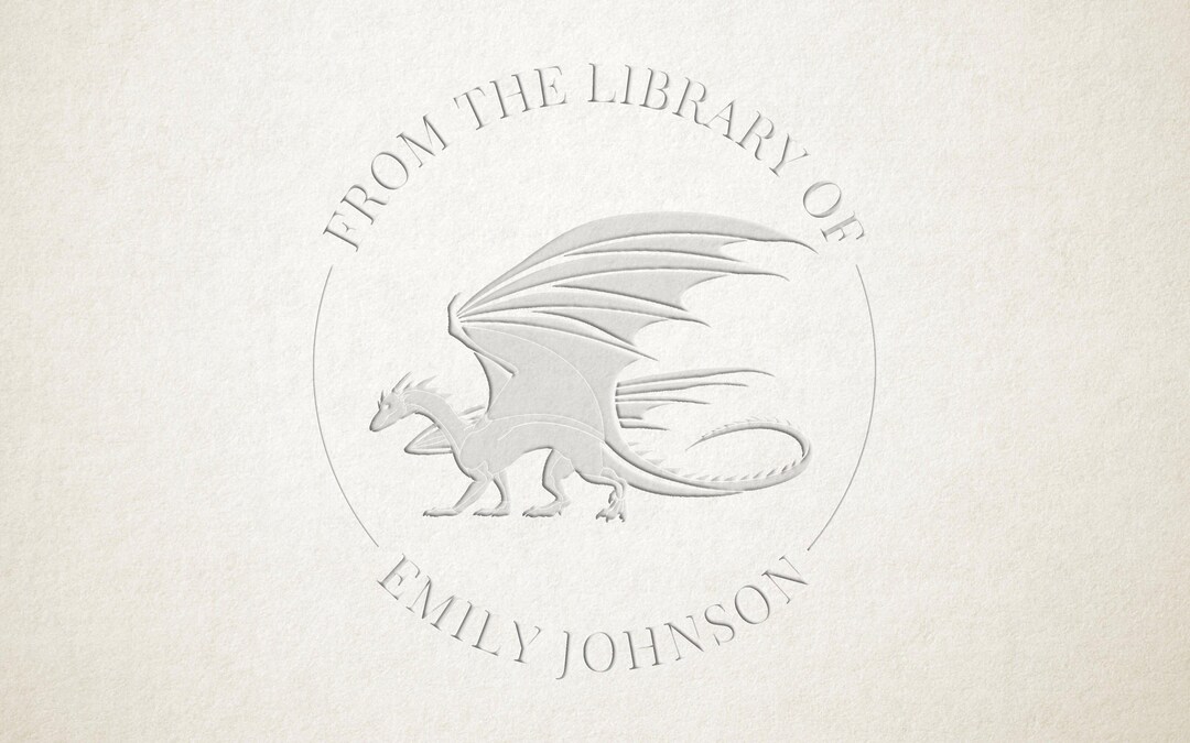 Dragon Custom Book Embosser, Library Stamp, Book Stamp, Self Inking ...