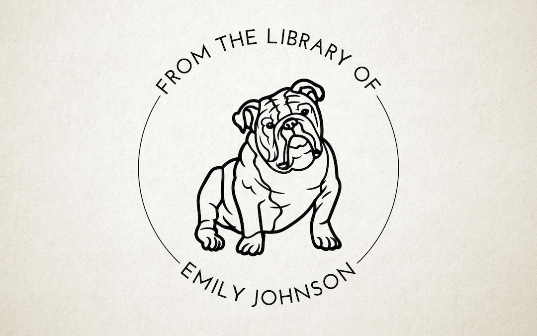Bulldog Custom Book Embosser, Library Stamp, Book Stamp, Self Inking ...