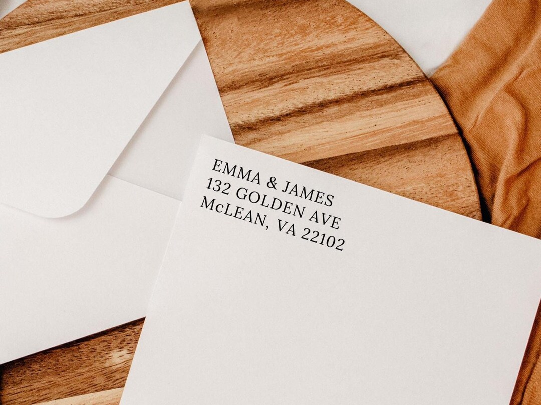 Modern Return Address Stamp | Wedding Stamp | Save the Date | Self Ink ...