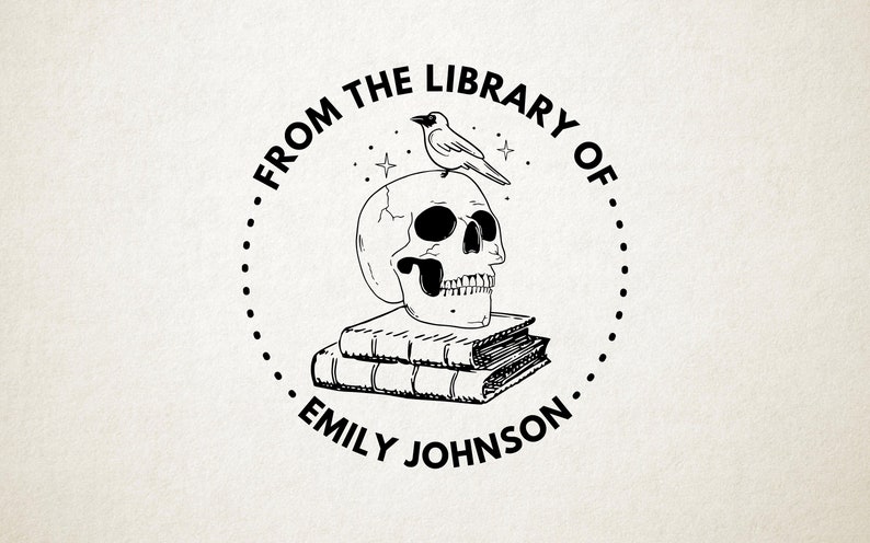 Skull Book Embosser, Library Stamp, Book Stamp, Self Inking, From the ...