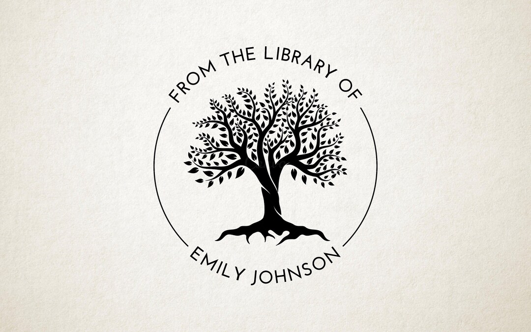 Tree Custom Book Embosser, Library Stamp, Book Stamp, Self Inking, From ...