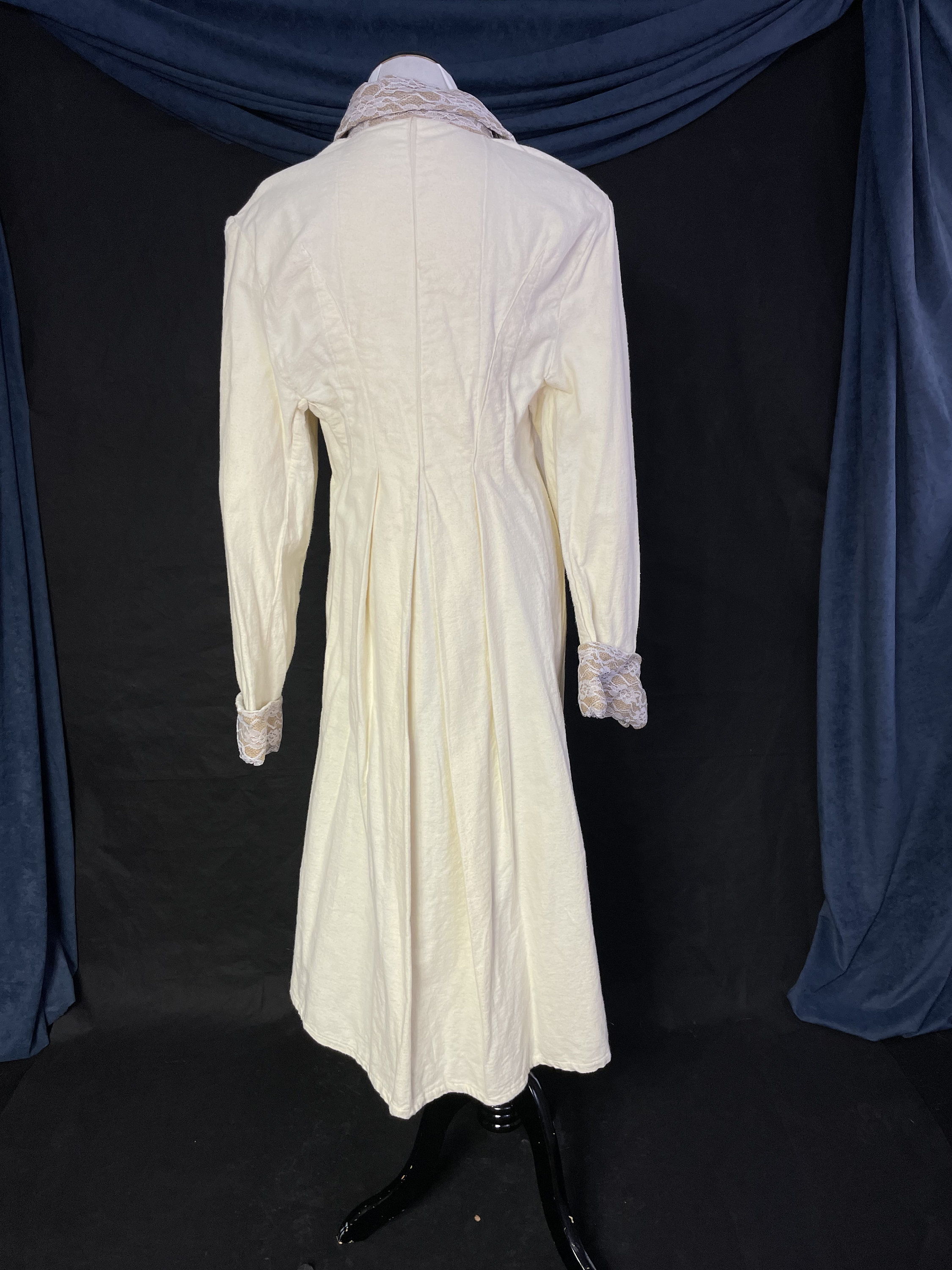 Edwardian (early 1900's) Flannel Coat Jacket With Burlap and Lace Trim ...