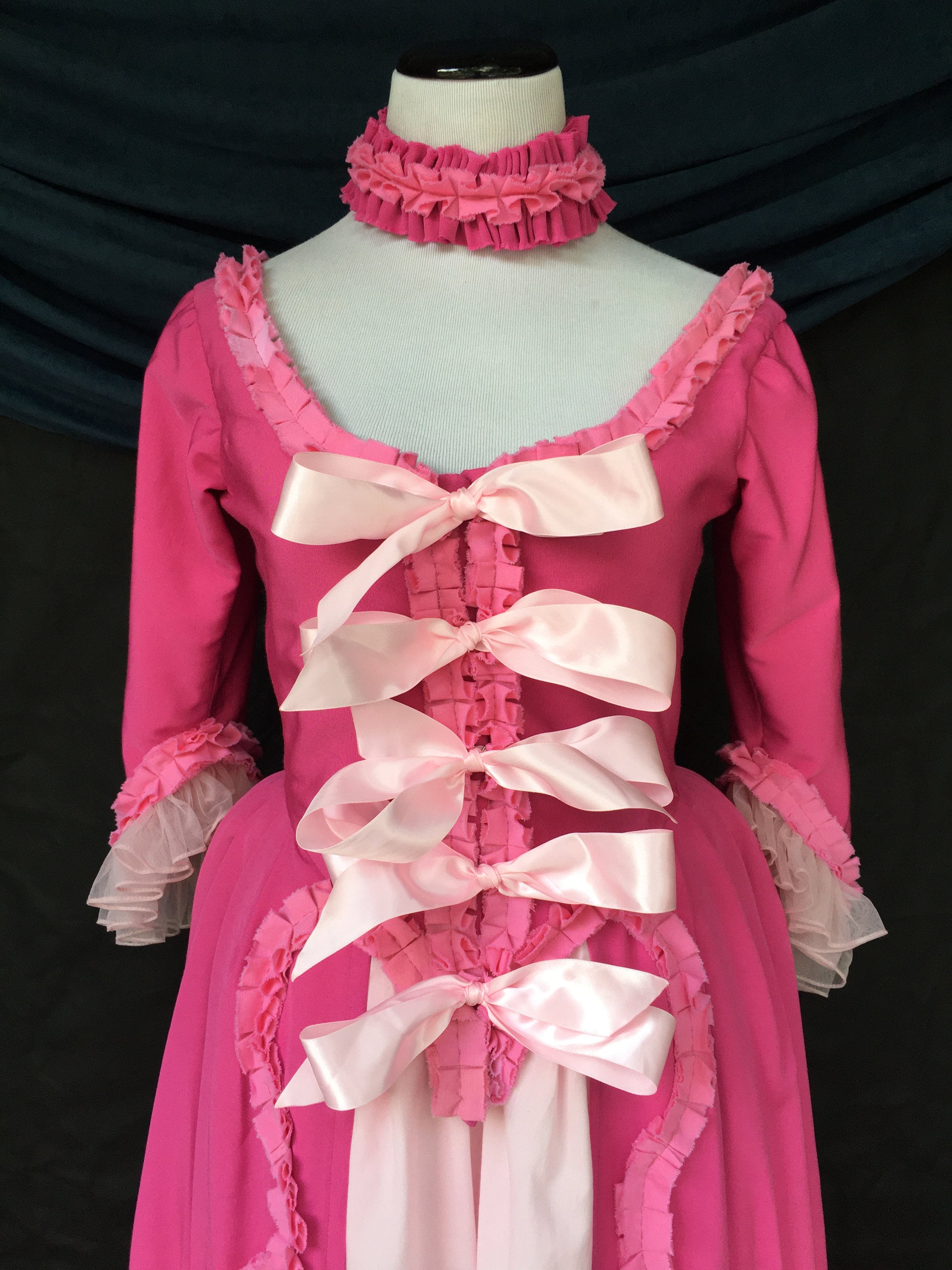 Fuchsia Pink 18th Century 1700's Dress Gown Robe a - Etsy