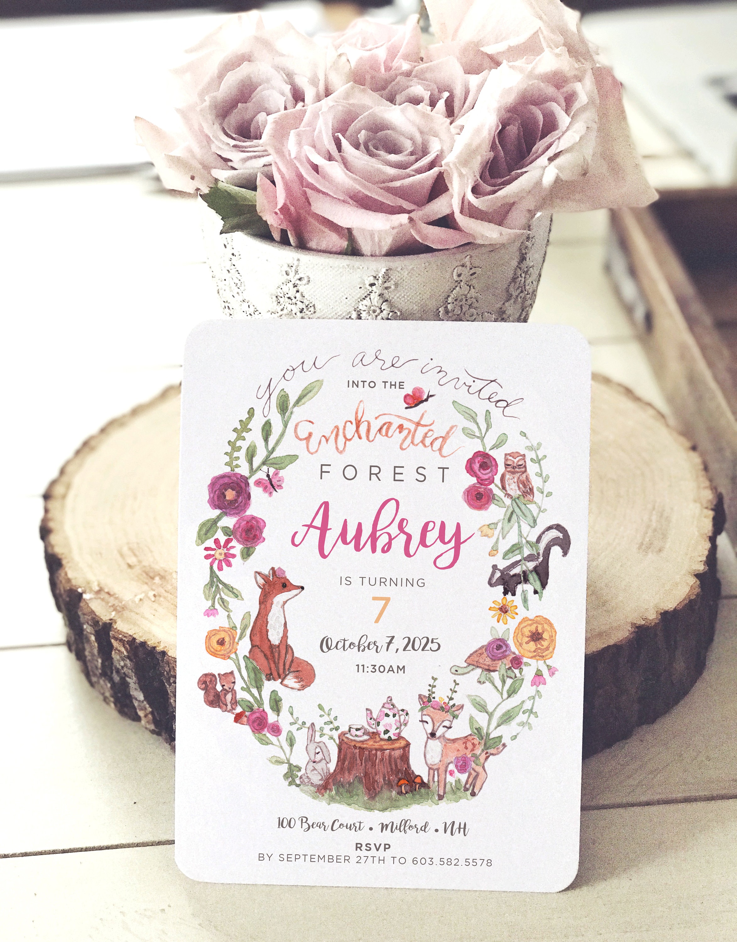 Enchanted Forest Birthday Invitation Template Woodland | Etsy