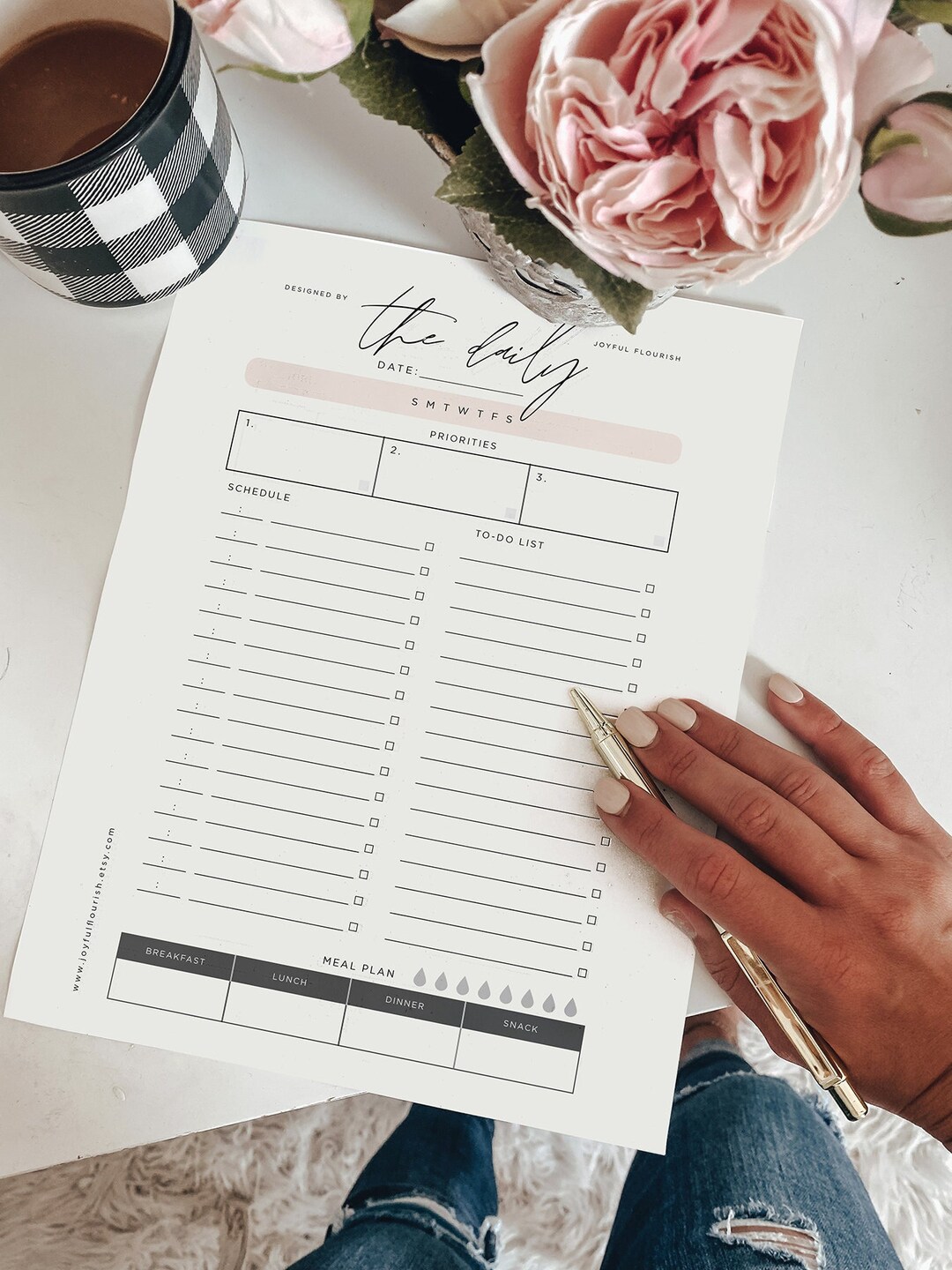 The Daily Planner | Chic Modern Day Planner Printable | Instant ...