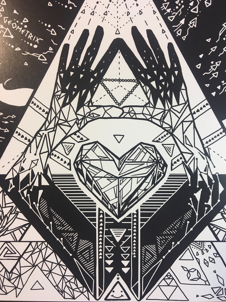 I Love Triangles - Art Print / Sacred Geometry Art / Geometry ...