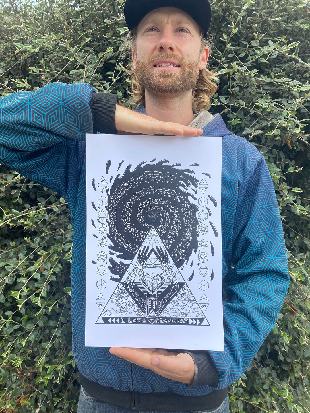 I Love Triangles - Art Print / Sacred Geometry Art / Geometry ...