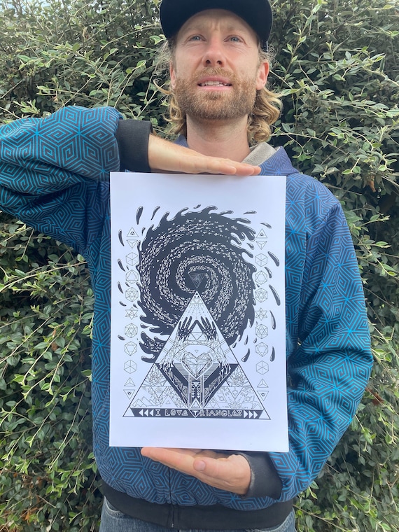 I Love Triangles Art Print / Sacred Geometry Art / Geometry - Etsy