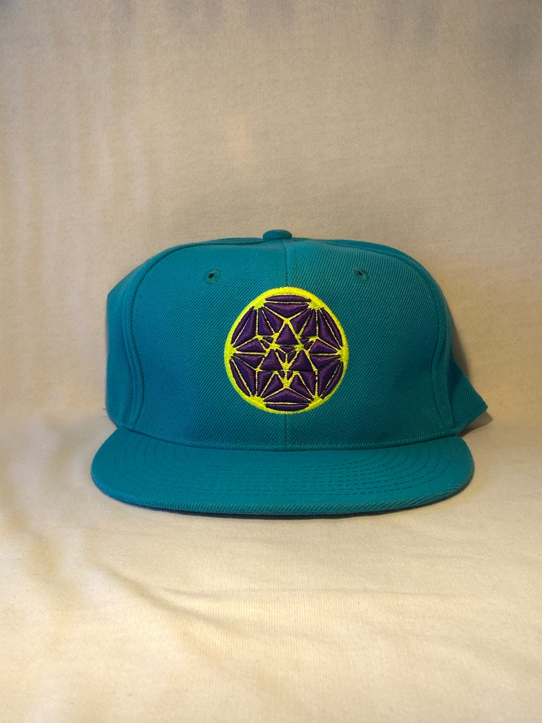 Impossible Equilibrium Embroidered Sacred Geometry Fitted Hat ...