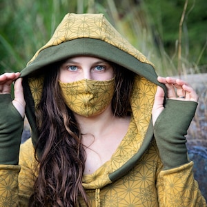 The Portal Dress / Organic Cotton Cowl Hood Dress With Pockets ...