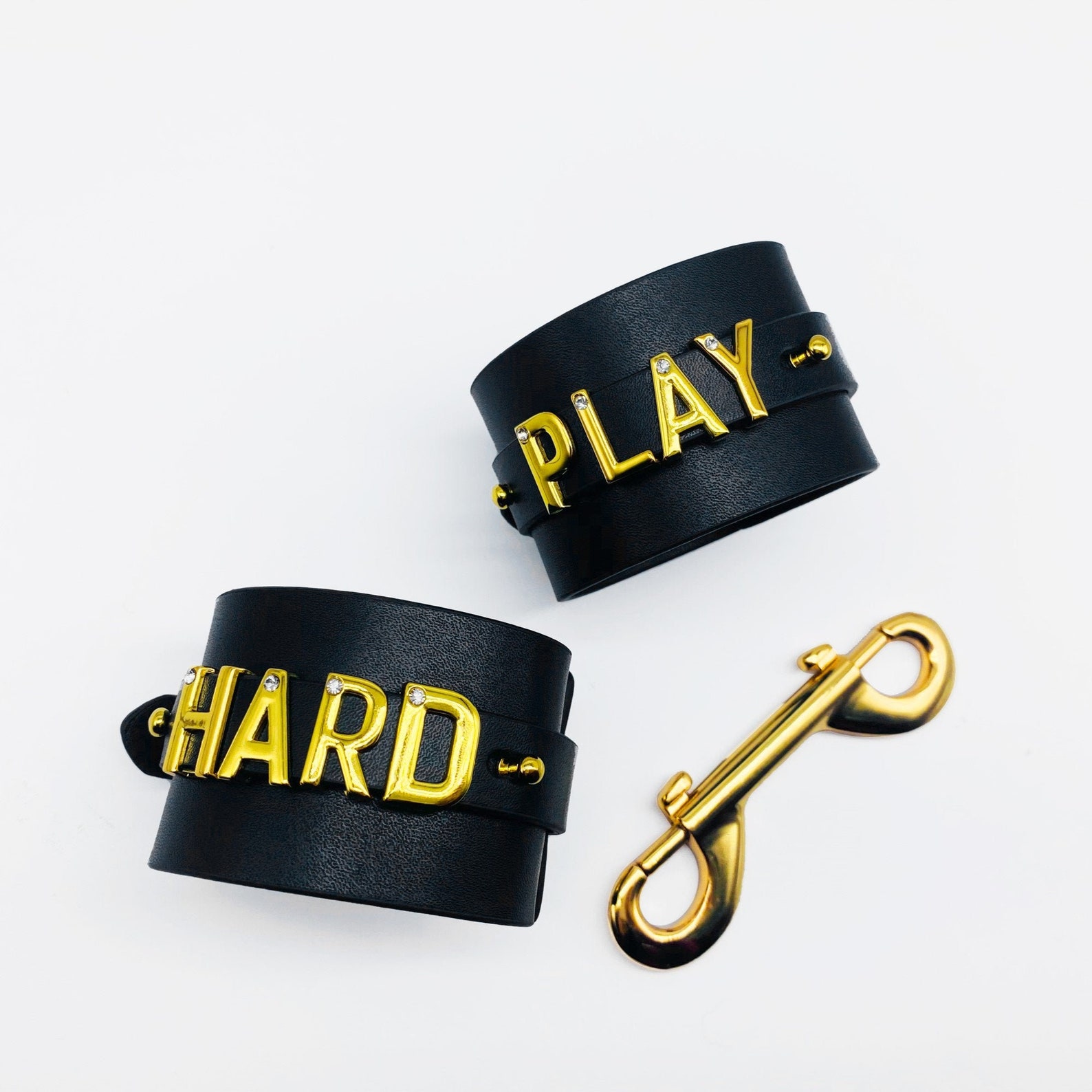 Luxury Hand-crafted Italian Leather Personalized Handcuffs / Ankle ...