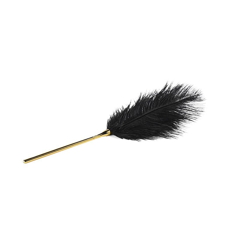 Black Ostrich Feather Tickler - Etsy