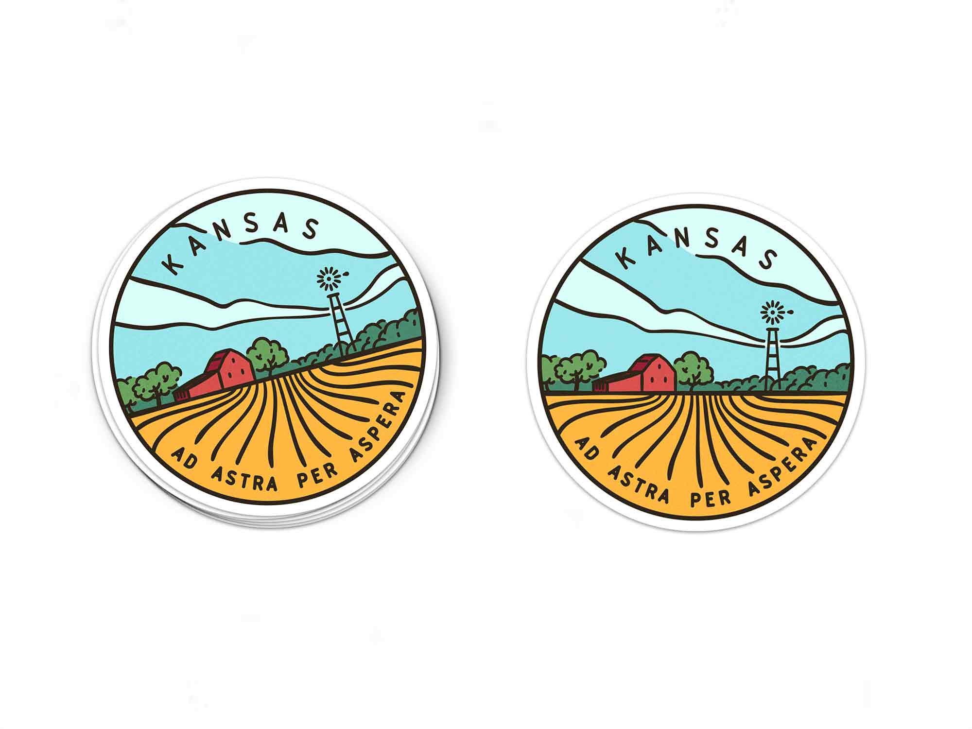 Kansas Sticker | Kansas Decal | Multiple Sizes | Bumper Sticker | Water ...