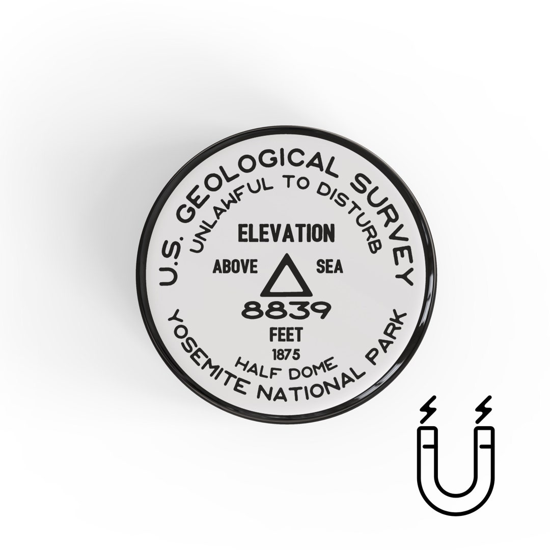 Yosemite National Park Magnet | Half Dome USGS Benchmark Magnet | USGS ...