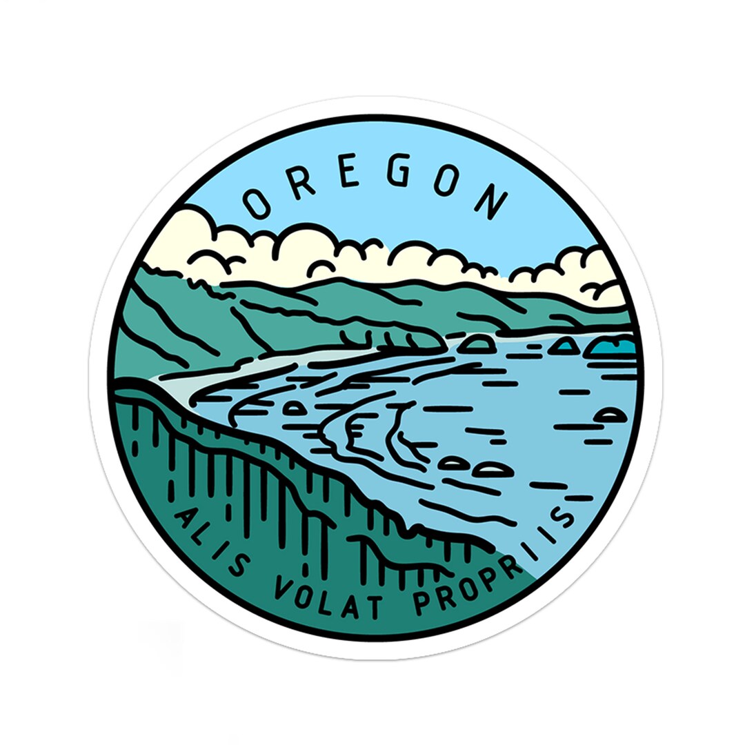 Oregon Sticker Oregon Decal Multiple Sizes Bumper Sticker Water Bottle ...