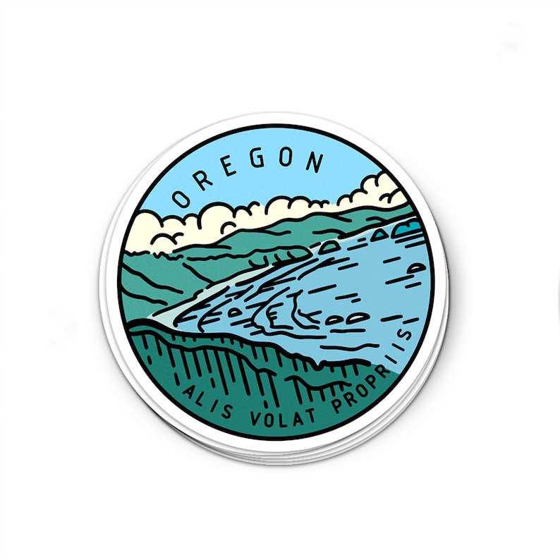 Oregon Sticker | Oregon Decal | Multiple Sizes | Bumper Sticker | Water ...