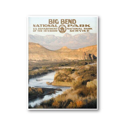 Big Bend National Park Poster National Park Poster - Etsy